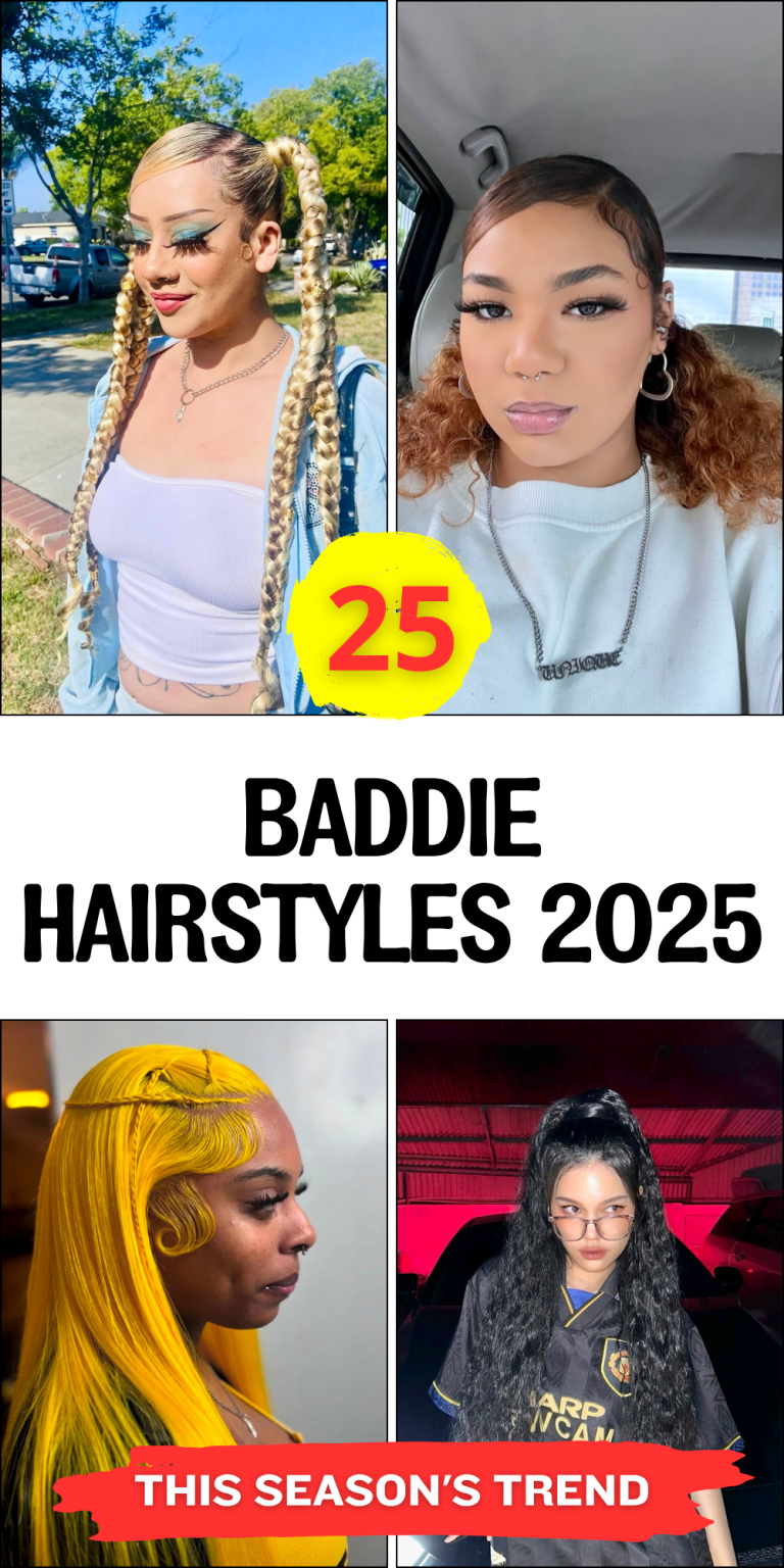 25 Baddie Hairstyles 2025 for Braids, Curls and Sleek Looks - divagaze.com