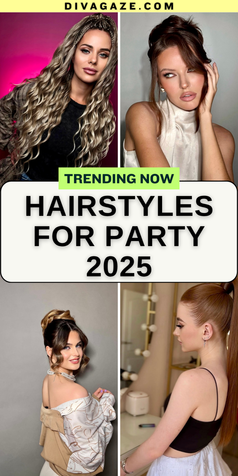 30 Hairstyles for Party 2025 to Look Elegant and Stylish - divagaze.com