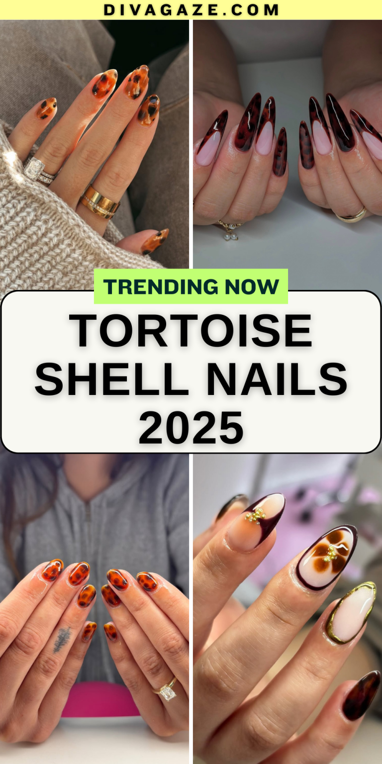 34 Tortoise Shell Nails 2025 Ideas for a Chic and Timeless Look ...