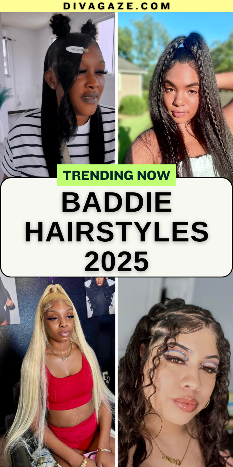 25 Baddie Hairstyles 2025 for Braids, Curls and Sleek Looks - divagaze.com
