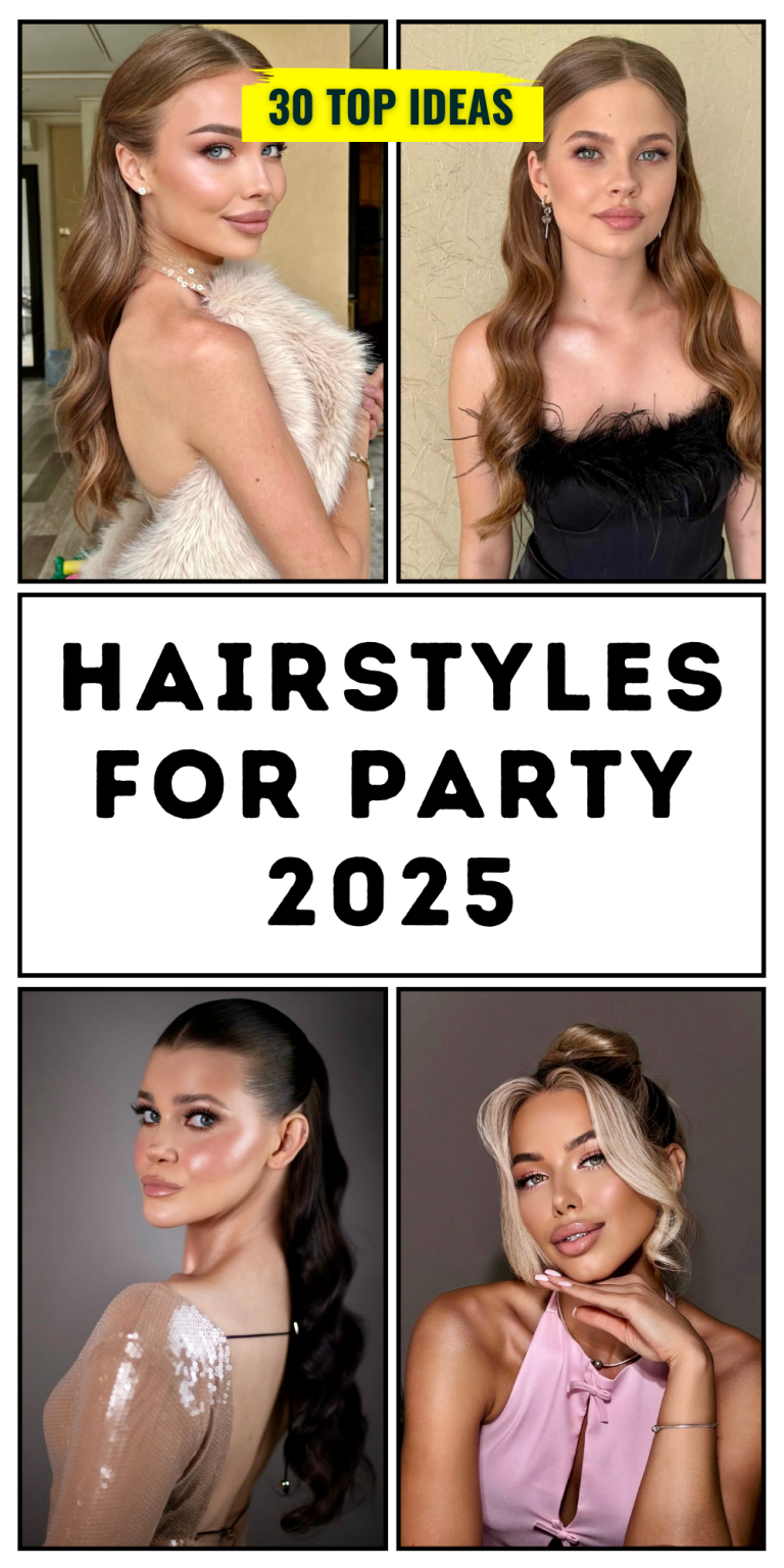 30 Hairstyles for Party 2025 to Look Elegant and Stylish - divagaze.com