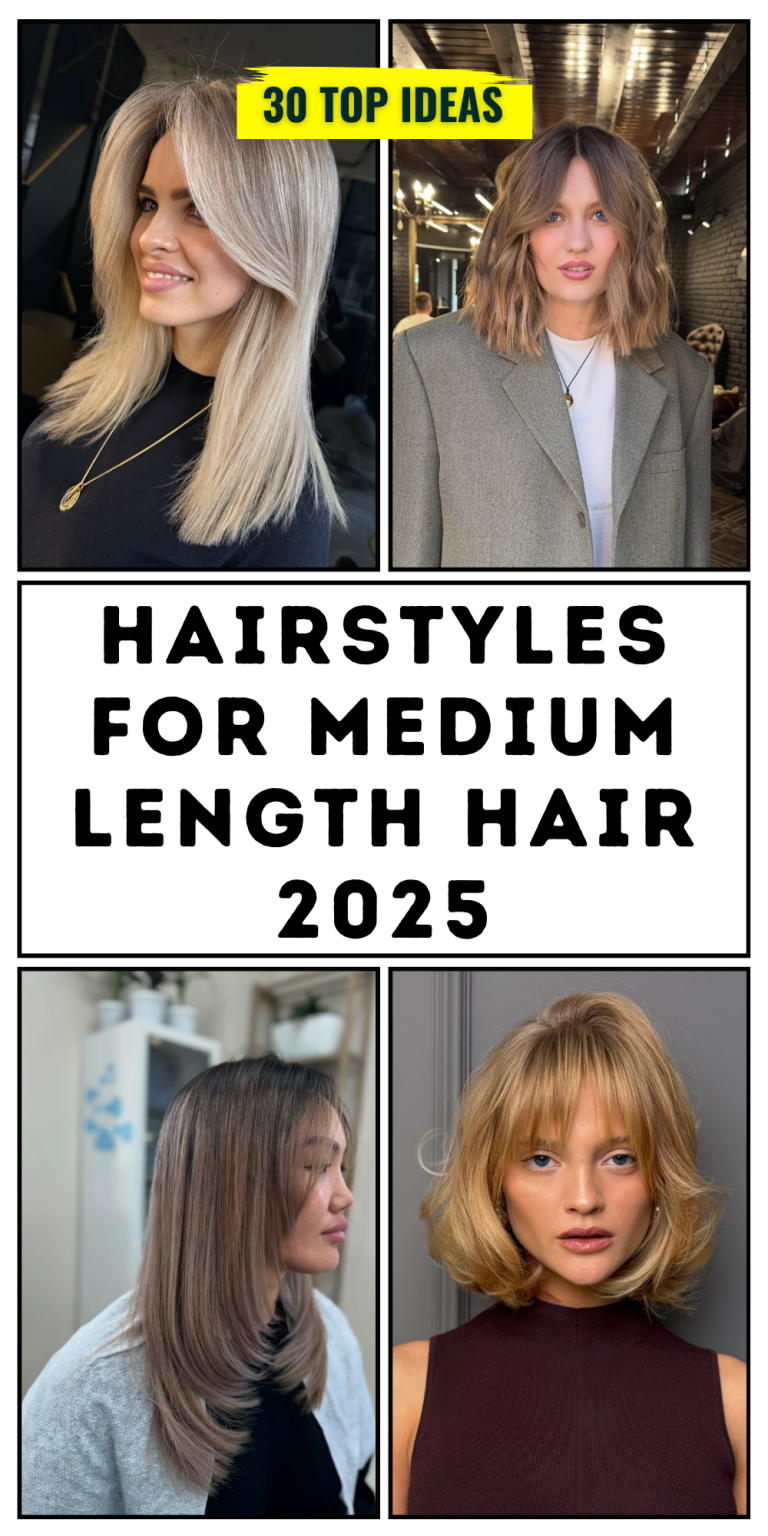 30 Best Hairstyles for Medium Length Hair 2025: Chic, Modern, and ...