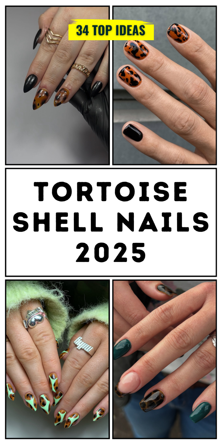 34 Tortoise Shell Nails 2025 Ideas for a Chic and Timeless Look ...