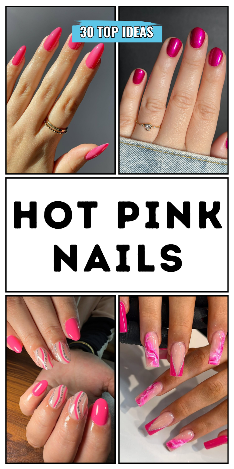 30 Gorgeous Hot Pink Nails Designs for Bold and Stylish Looks ...