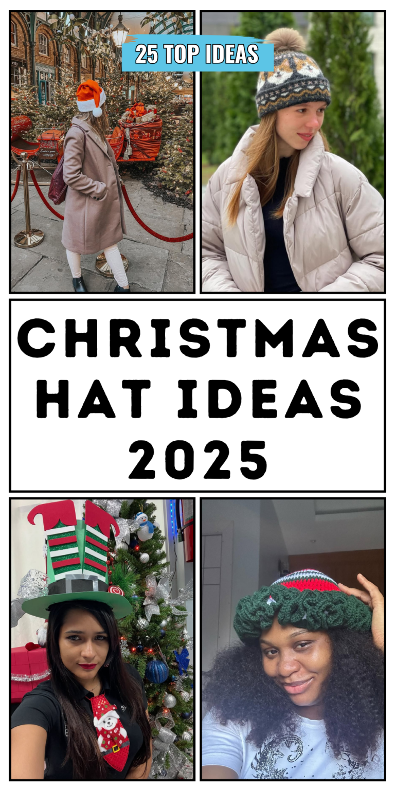 25 Christmas Hat Ideas 2025 for Festive Holiday Style - divagaze.com