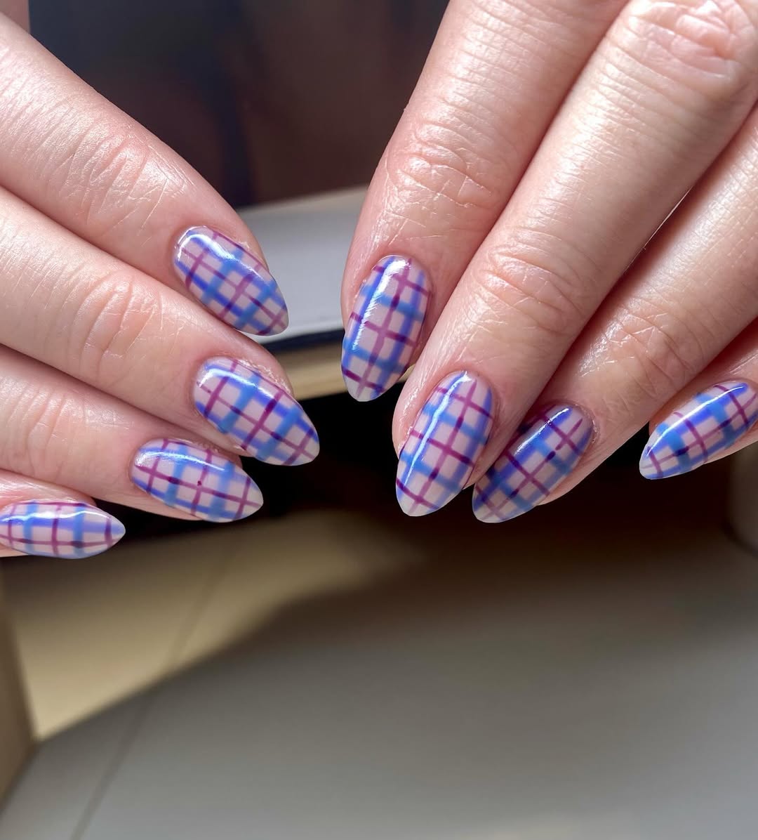 35 Plaid Nails Ideas 2025–2026 for Stylish Manicures - divagaze.com