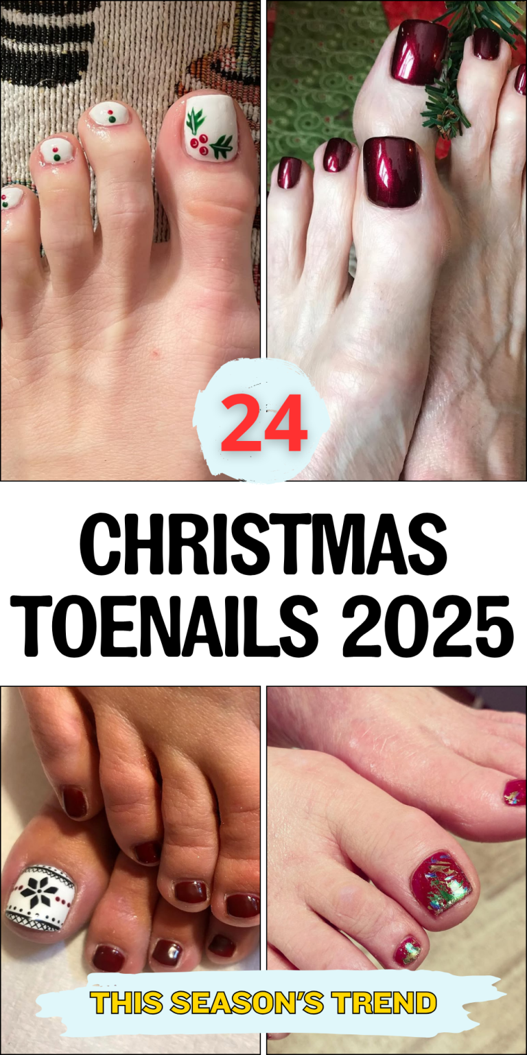 24 Christmas Toenails 2025 Ideas for Festive Holiday Style - divagaze.com
