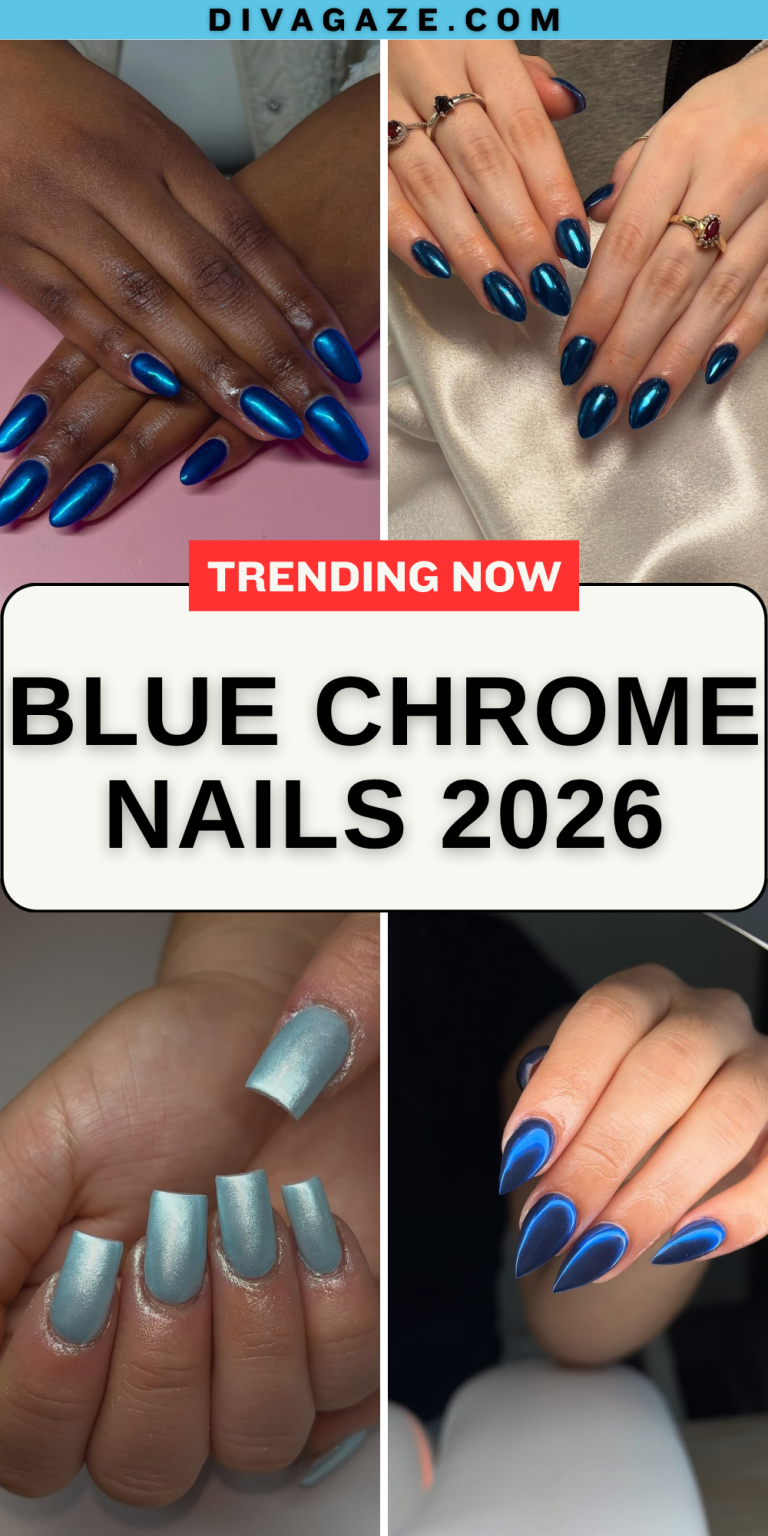 30 Blue Chrome Nails 2026 Ideas for Trendy Manicures - divagaze.com