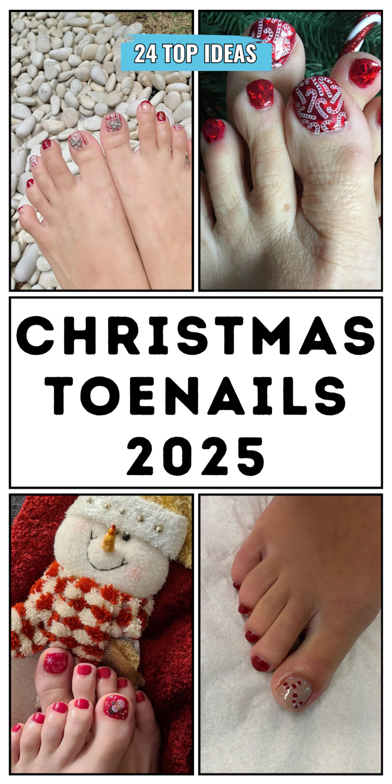 24 Christmas Toenails 2025 Ideas for Festive Holiday Style - divagaze.com