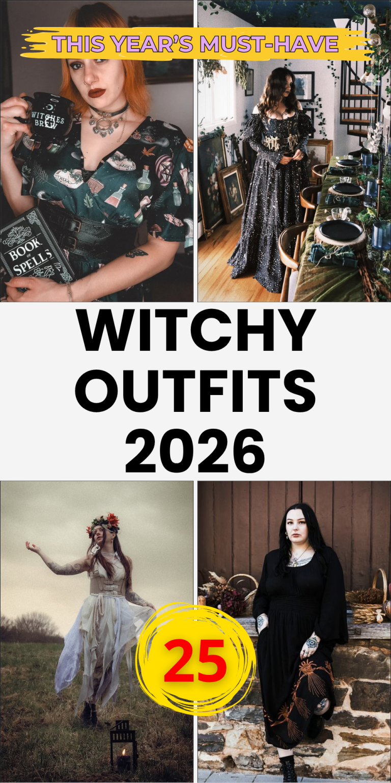 25 Witchy Outfits 2026 – Modern Dark Aesthetic Ideas - divagaze.com