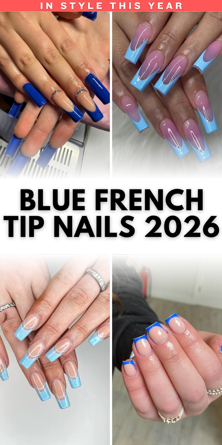 29 Blue French Tip Nails 2026 – Trendy and Modern Nail Ideas - divagaze.com