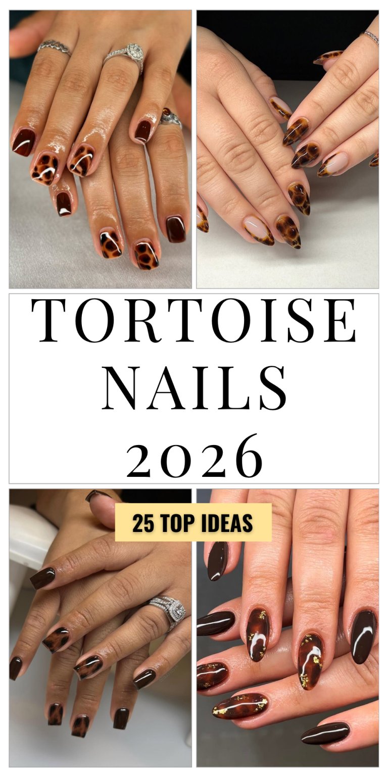 25 Tortoise Nails Ideas 2026 – Elegant and Modern Designs - divagaze.com