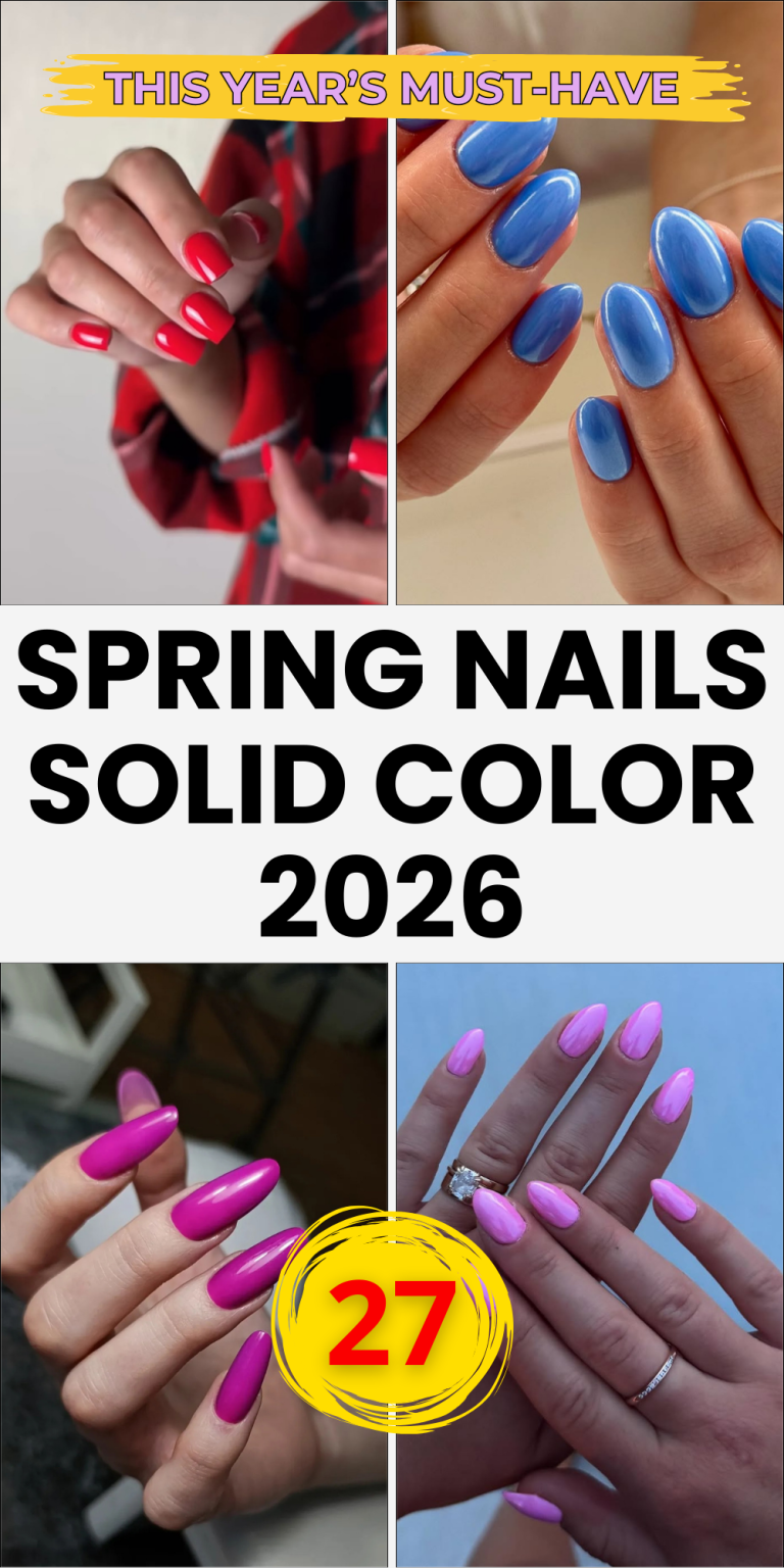 27 Spring Nails Solid Color 2026 Ideas - divagaze.com