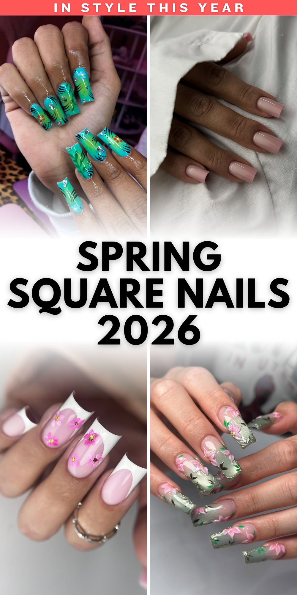 26 Spring Square Nails 2026 Ideas & Designs - divagaze.com